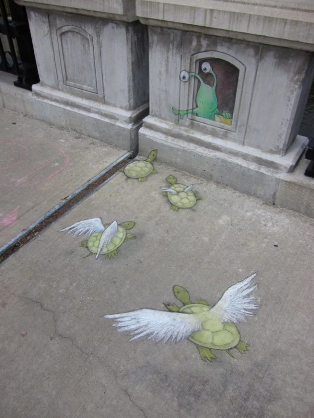 Chalk Art by David Zinn (28 photos) – A Collection 1 | STREET ART UTOPIA