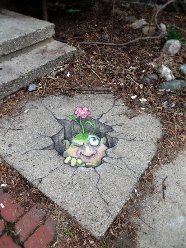 Chalk Art by David Zinn in Michigan, USA - STREET ART UTOPIA