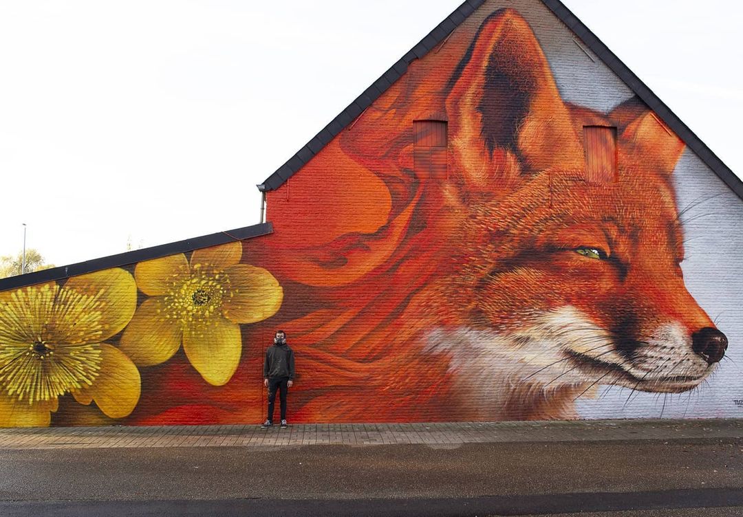 Fox by TUZQ in Testelt, Belgium (5 photos) | STREET ART UTOPIA