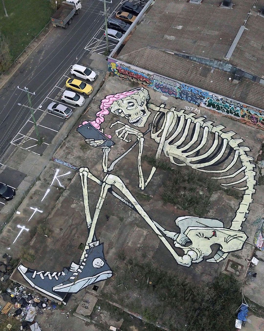 Huge Skeleton Mural by KITT in Melbourne, Australia (5 Photos) - STREET ...