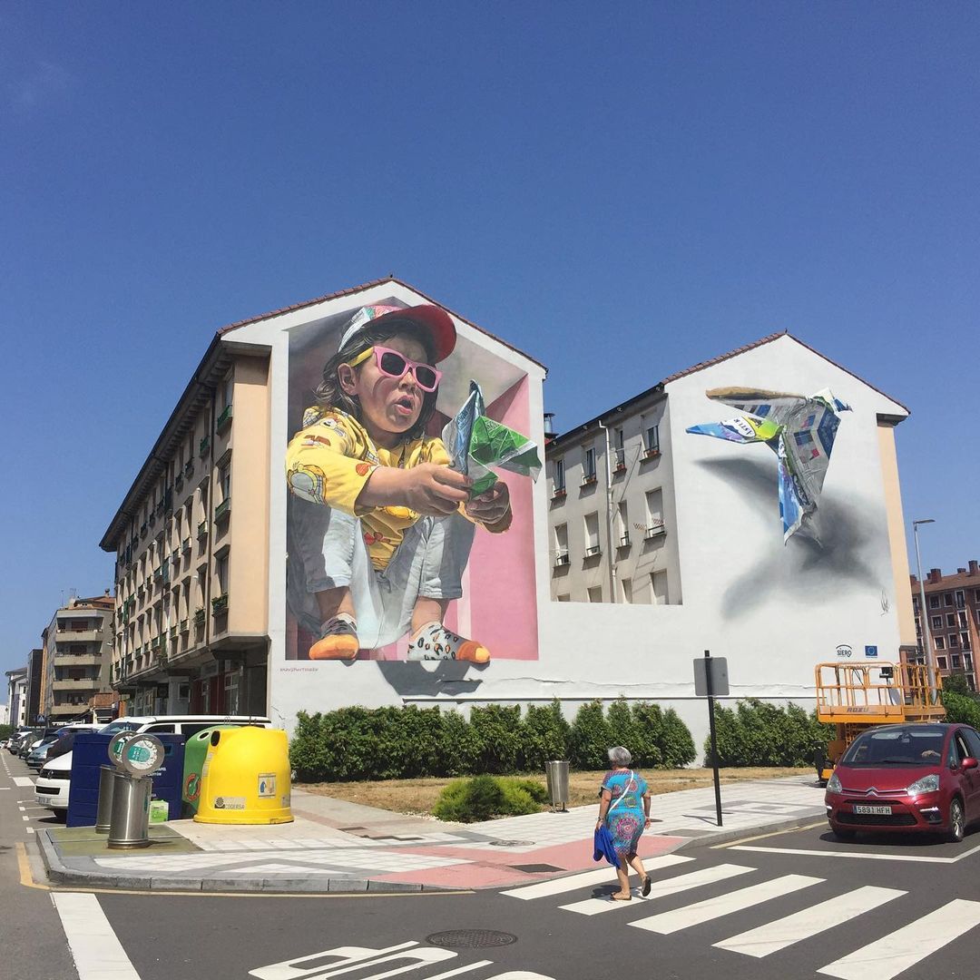 3D mural by Dadospuntocero in Lugones, Asturias, Spain | STREET ART UTOPIA