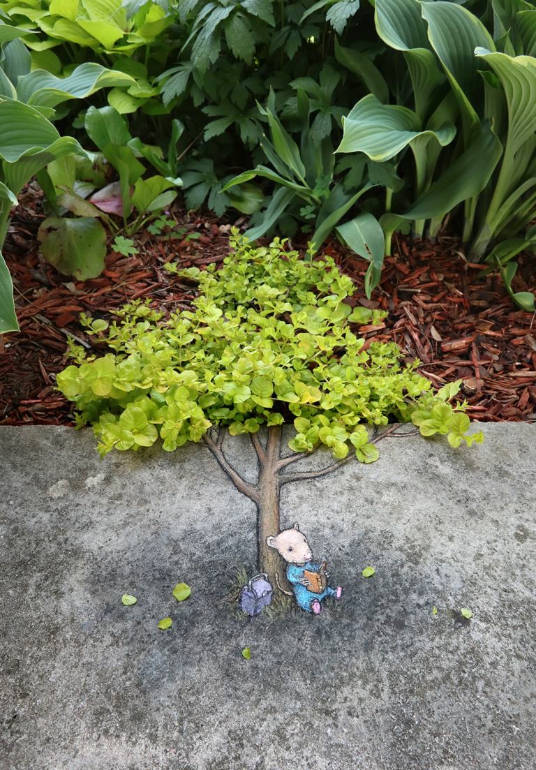 Chalk street art by David Zinn (6 photos) | STREET ART UTOPIA