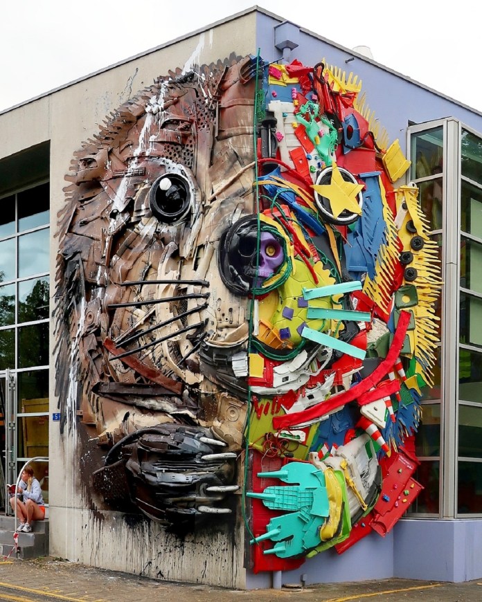 Half Baby Beaver – By Trash Artist BORDALO II in Switzerland | STREET ...