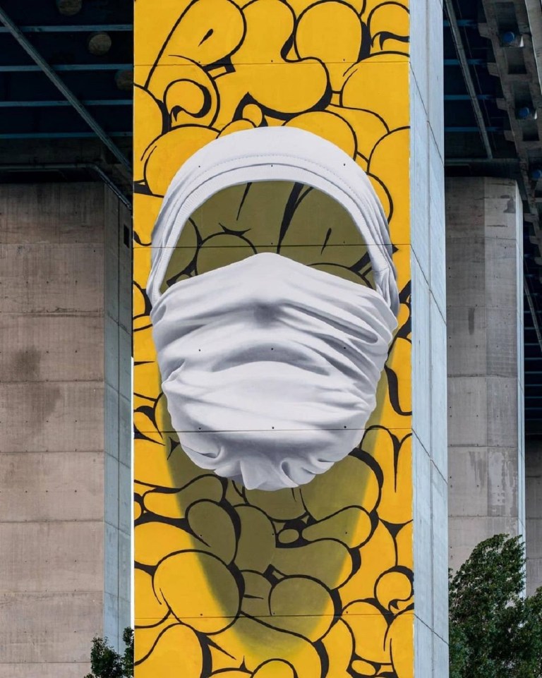 “Shirt Mask SOW03” by Nuno Viegas in Lisbon | STREET ART UTOPIA