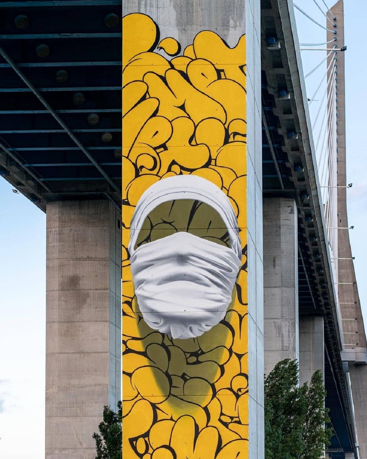 “Shirt Mask SOW03” by Nuno Viegas in Lisbon | STREET ART UTOPIA