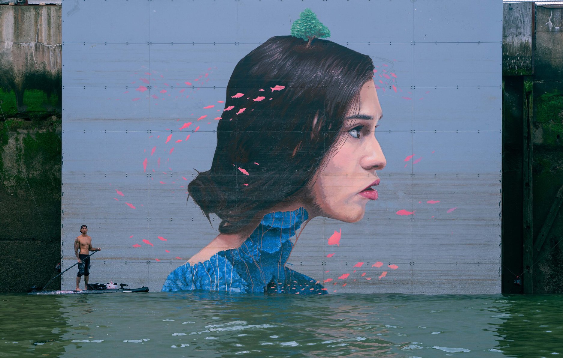 Ocean mural by HULA (in Saint John, Canada) | STREET ART UTOPIA