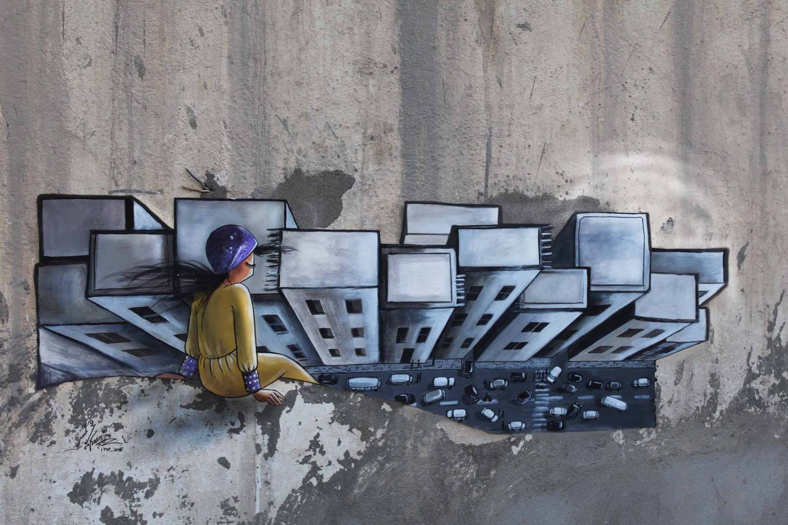 Shamsia Hassani, fine arts lecturer and first known female graffiti ...