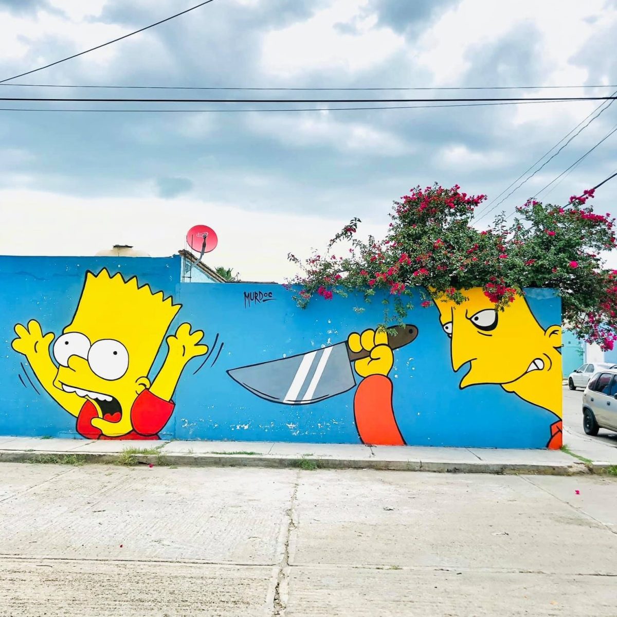 Sideshow Bob killing Bart Simpson? (4 photos) | STREET ART UTOPIA
