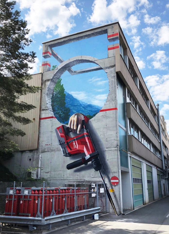Break through - mural by REDL in Liechtenstein (video and photos ...