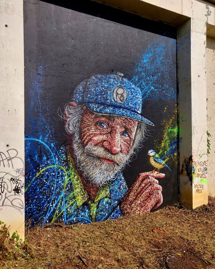 “Augustin” mural by RAST in Saint-Cyr-l’École, France (5 photos and ...