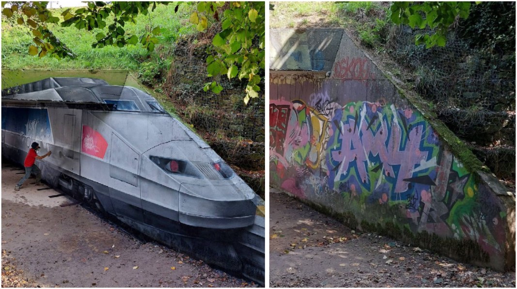 This is not a real train… | STREET ART UTOPIA
