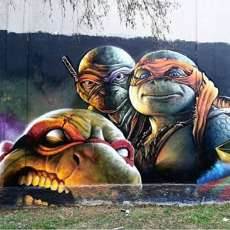 Ninja Turtles mural by Cheone (2 photos) | STREET ART UTOPIA