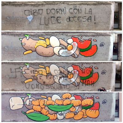 14 pics: Street Artist CIBO use food to spread tasty values | STREET ...