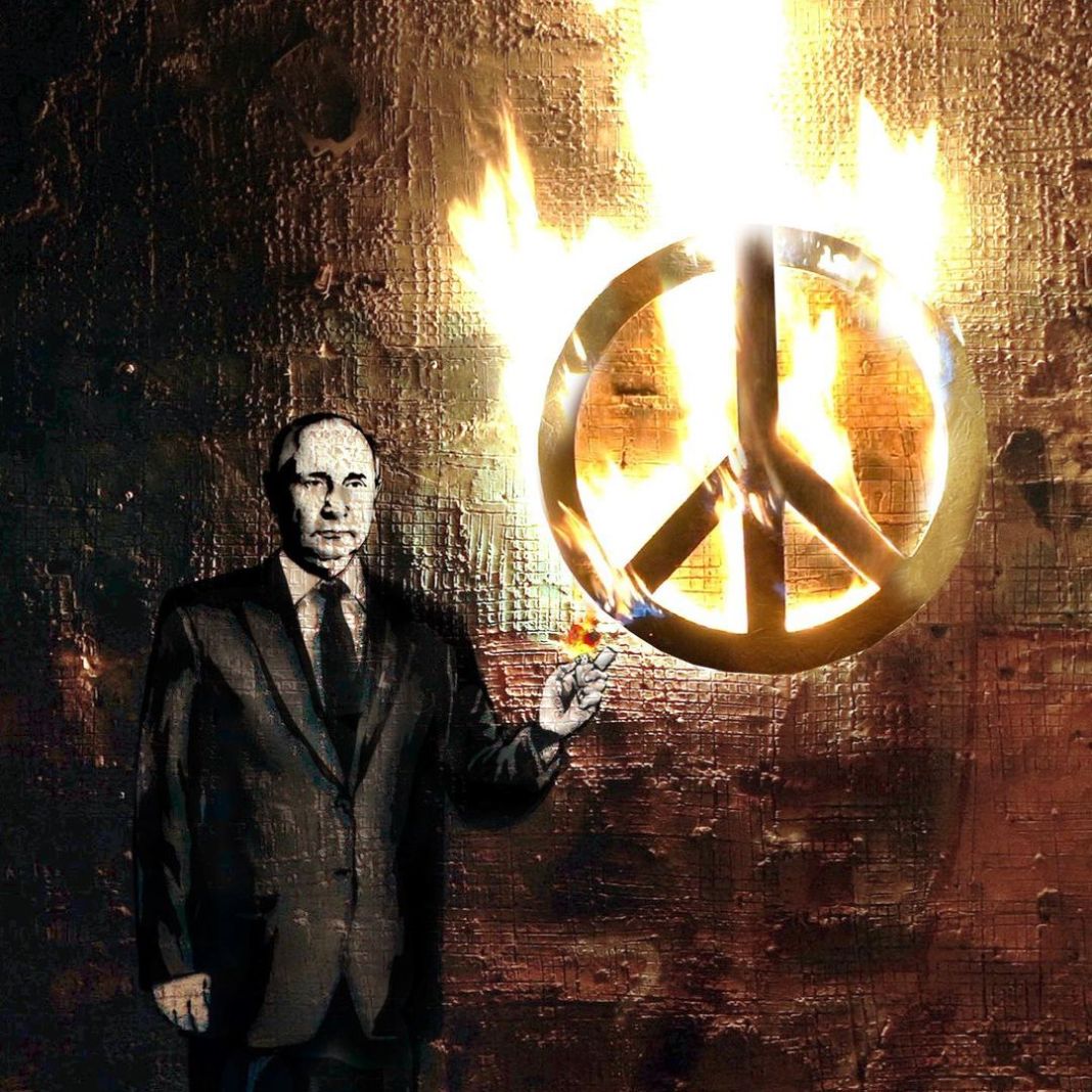 Vladimir Putin burning the Peace Sign. The Rebel Bears take on Putins ...