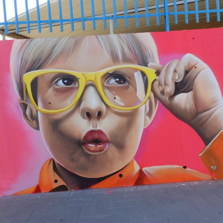 9 pics: Long mural girl and boys by Lalone in Malaga, Spain | STREET ...