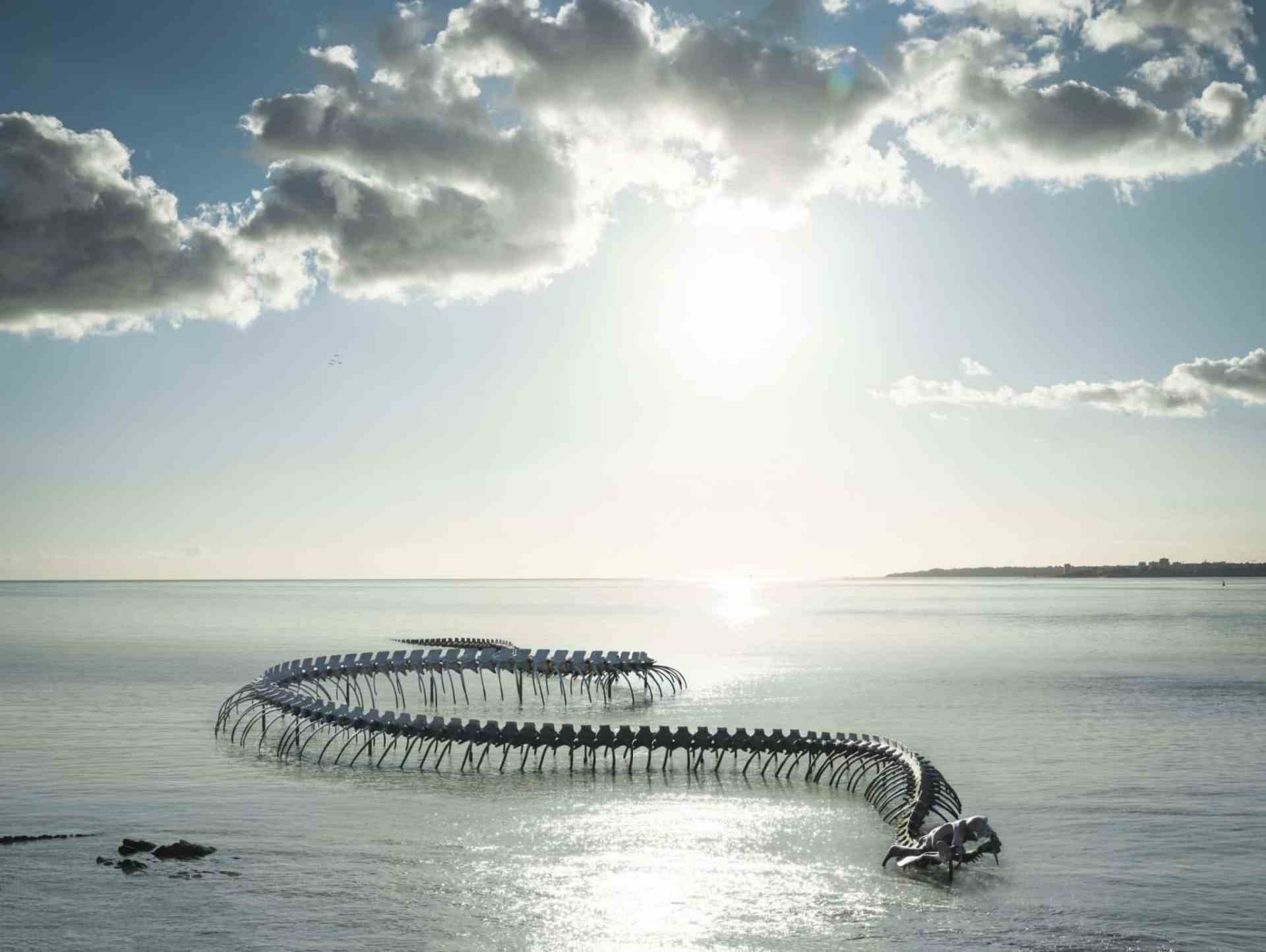 6 pics: Serpent of the Ocean by Huang Yong Ping in Saint-Brevin-les ...