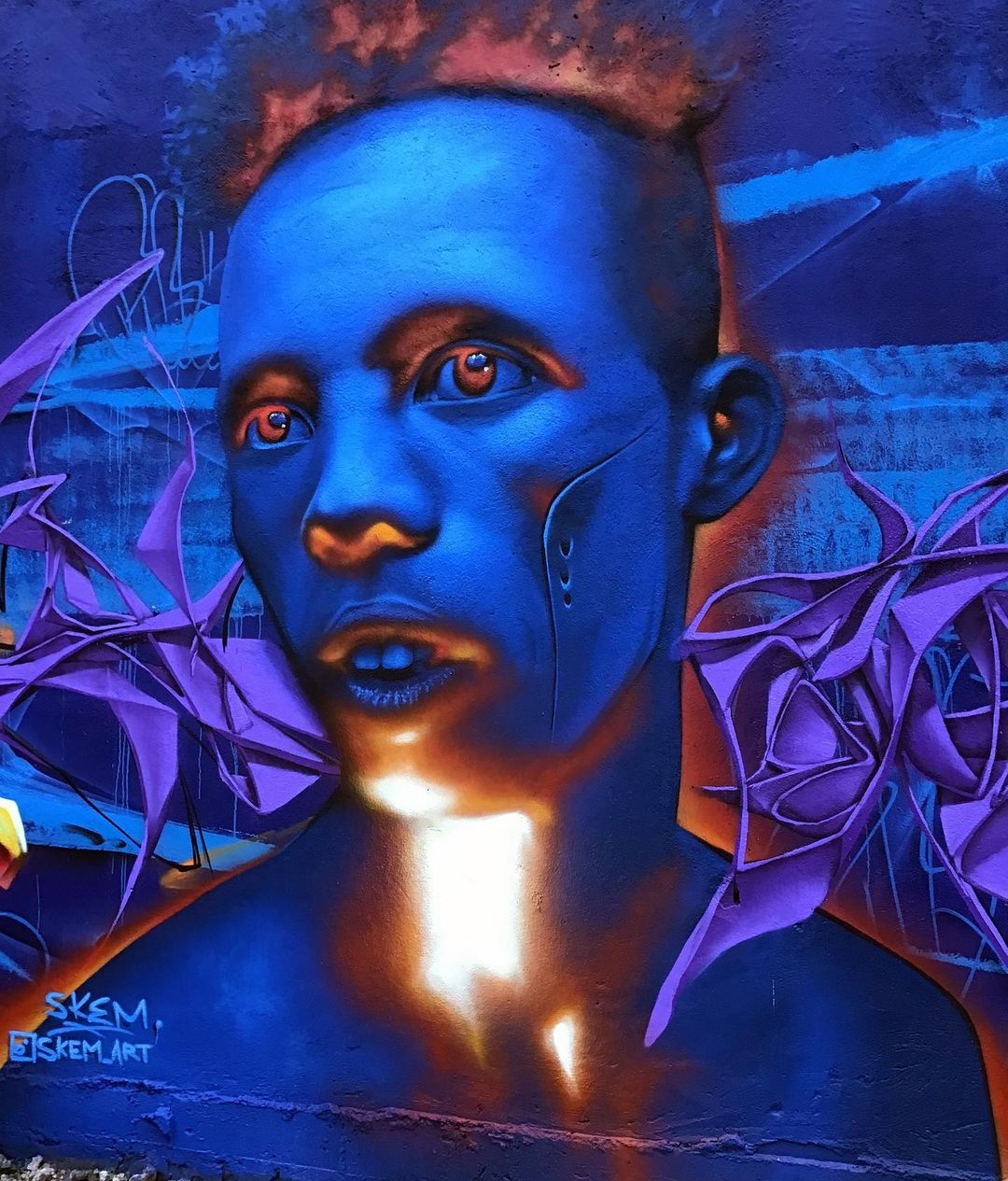 Human Connected – Mural by SKEM Guadeloupe, Caribbean | STREET ART UTOPIA