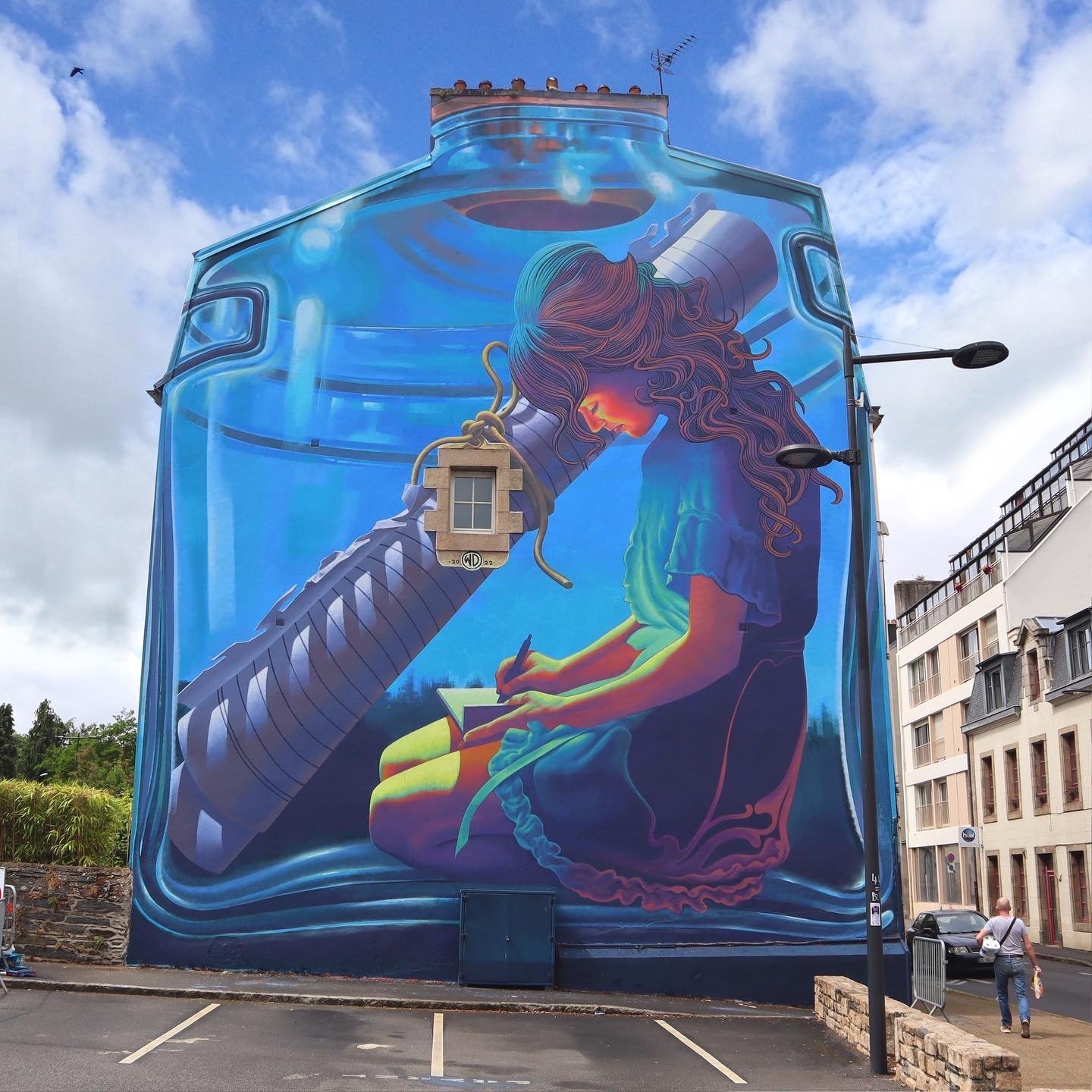 Message in a bottle – Mural by WD (Wild Drawing) in Morlaix, France for ...