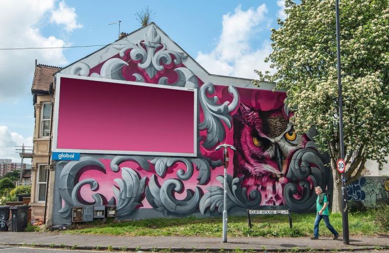 “Pink Wisdom” by Tech Moon at UPFEST in Bristol, UK | STREET ART UTOPIA