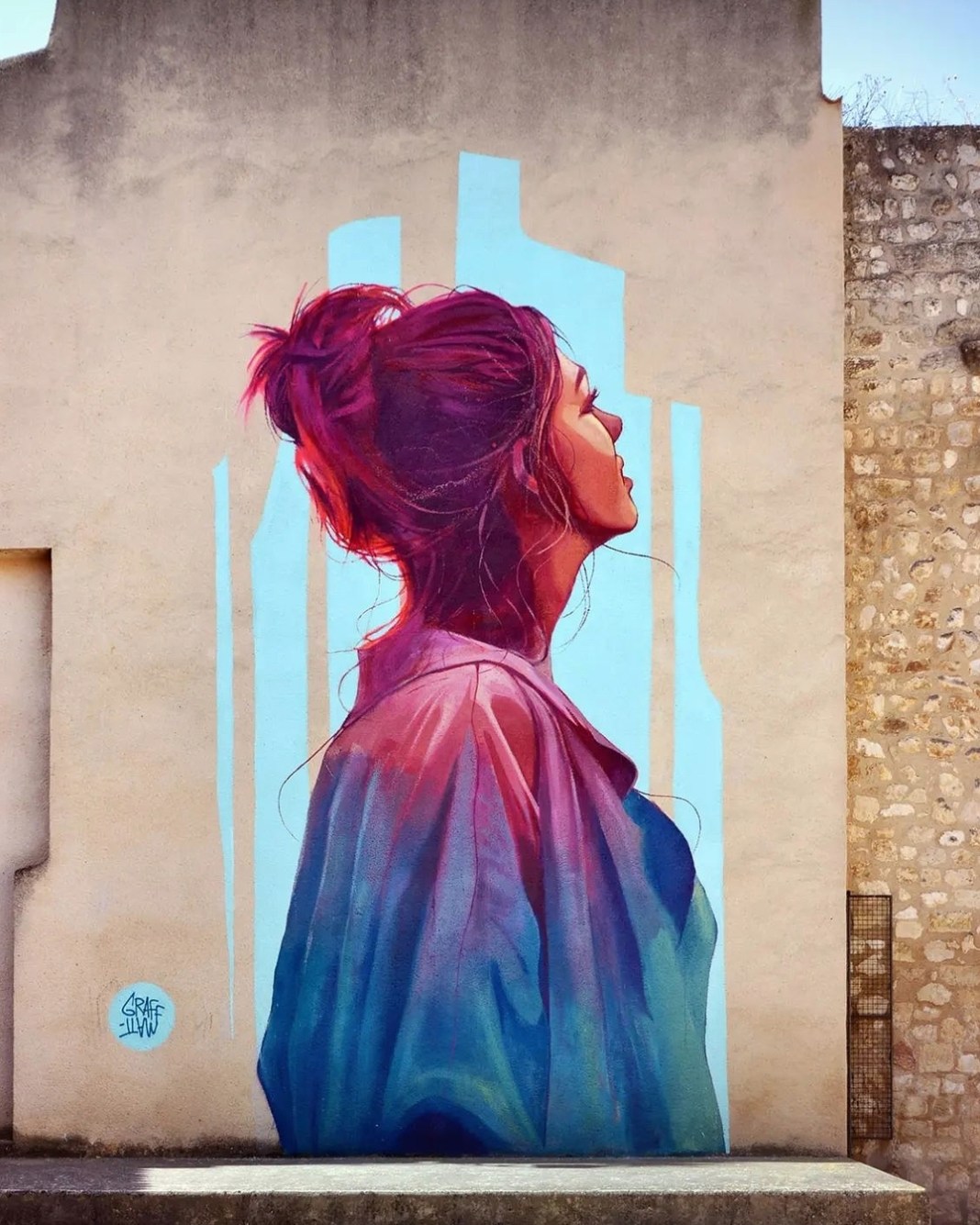 Mural by GRAFFMATT in Pertuis, France for Papa Paper | STREET ART UTOPIA