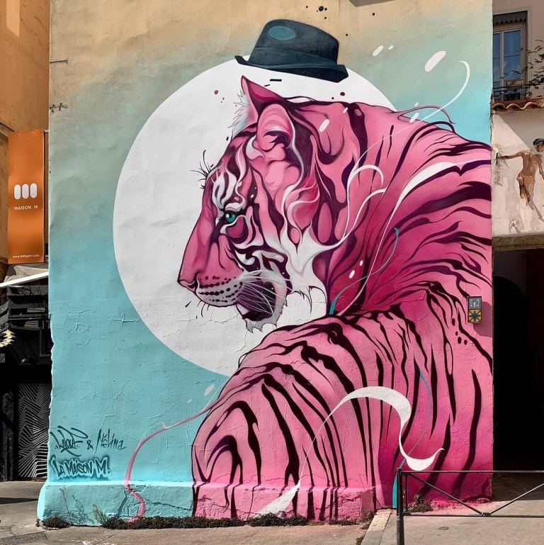 Eye of the Tiger – Mural by Kalouf in Lyon, France | STREET ART UTOPIA