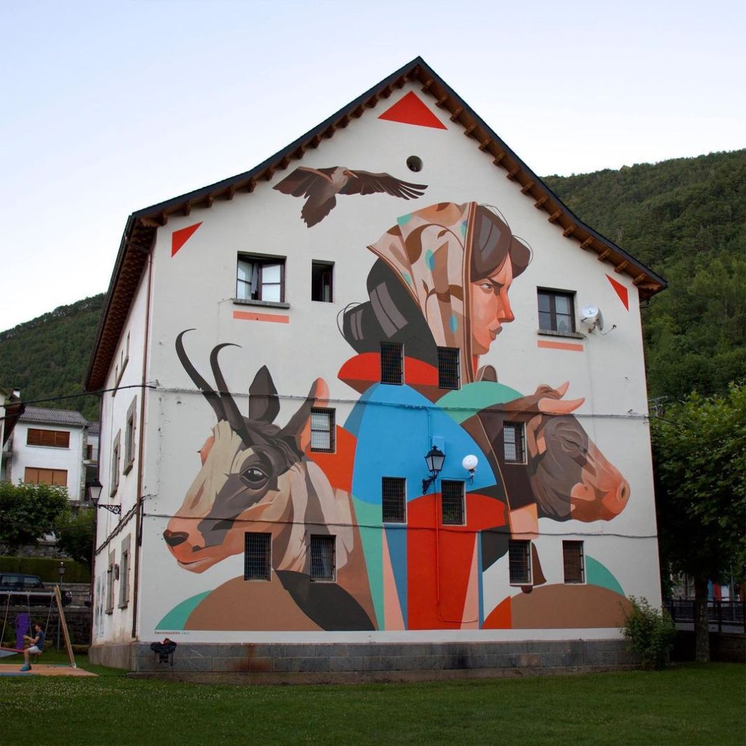 Strength Of A Woman – Mural by Twee Muizen in Broto, Spain for Festival ...