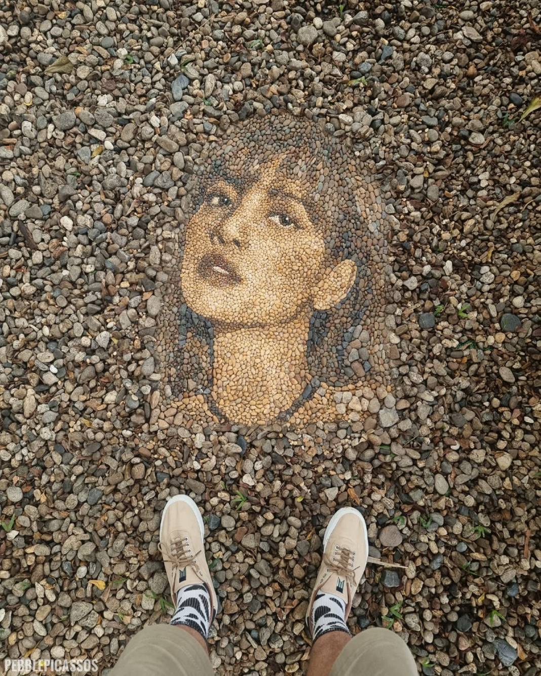 ‘LaLisa’ 2022 Created using pebbles from the Mekong River, Thailand by ...