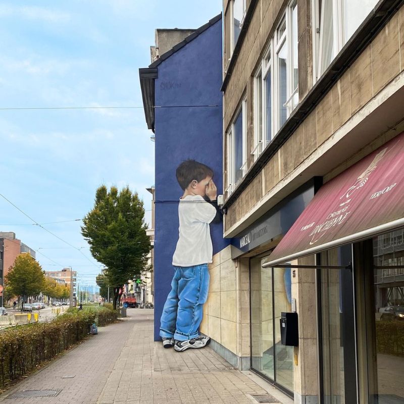 Mural by SMOK in Antwerp, Belgium | STREET ART UTOPIA