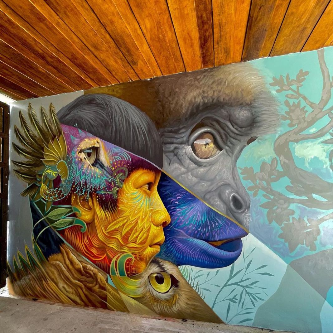 “La Contemplación” – Mural by Jhonathan Principe Mamani in Iquitos ...