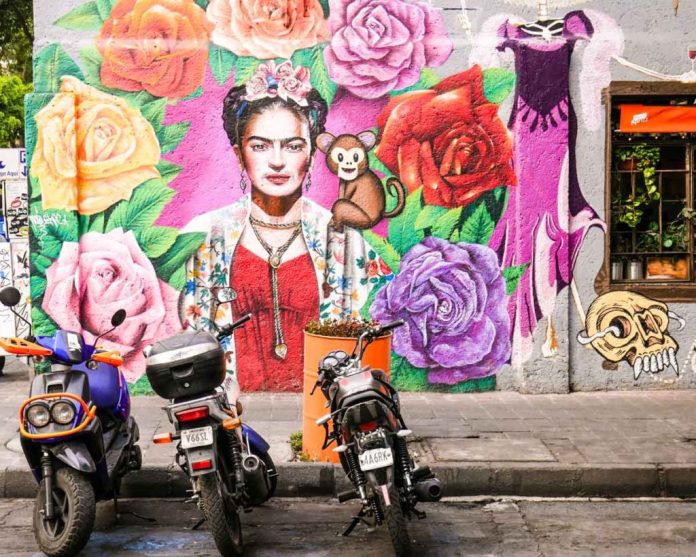 Stunning Mural Celebrating the Artistic Spirit of Frida Kahlo | STREET ...