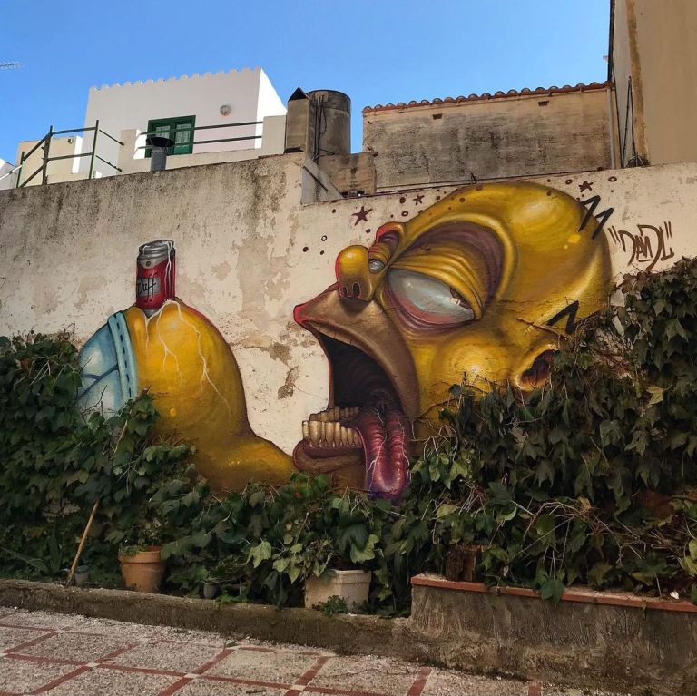 Homer… By DavidL in Barcelona, Spain - STREET ART UTOPIA