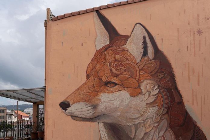 7 Photos of Fox mural by Alegria del Prado in Carballo, Spain | STREET ...