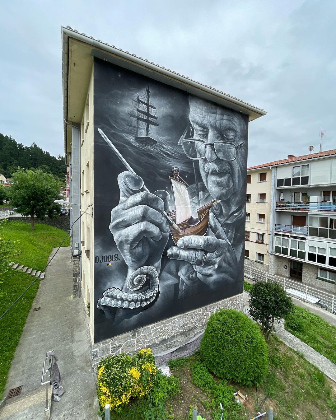 Life at sea – Mural by Djoels in Basque Country (5 photos) | STREET ART ...