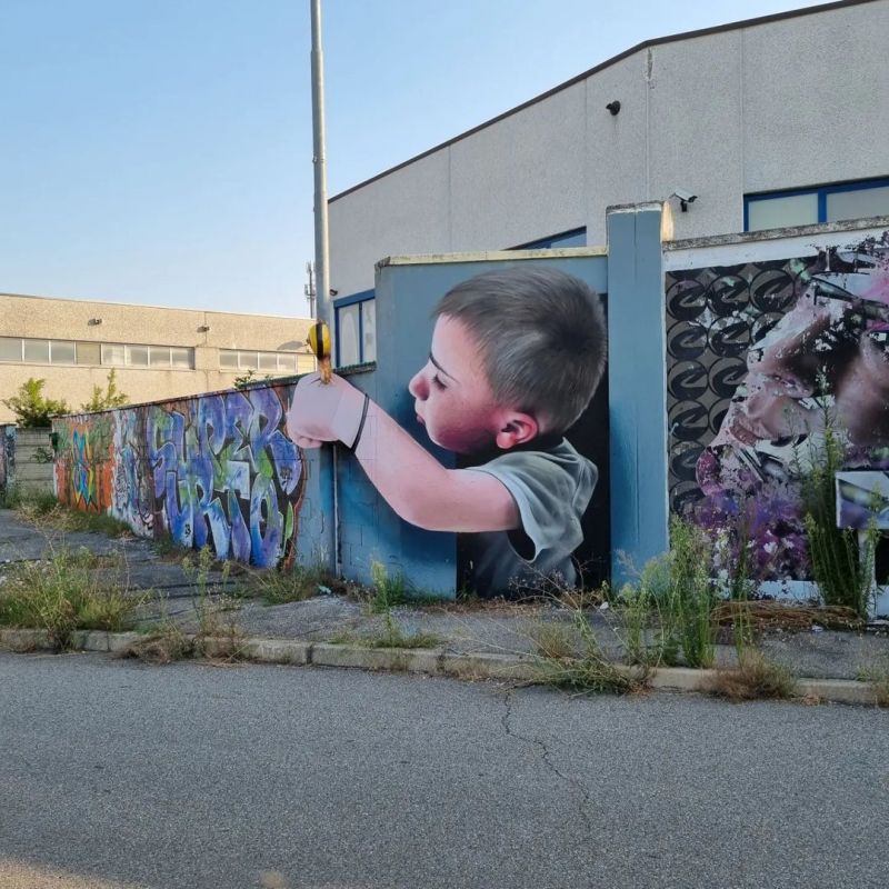 Street Art by Cosimo Cheone in Nerviano, Italy | STREET ART UTOPIA