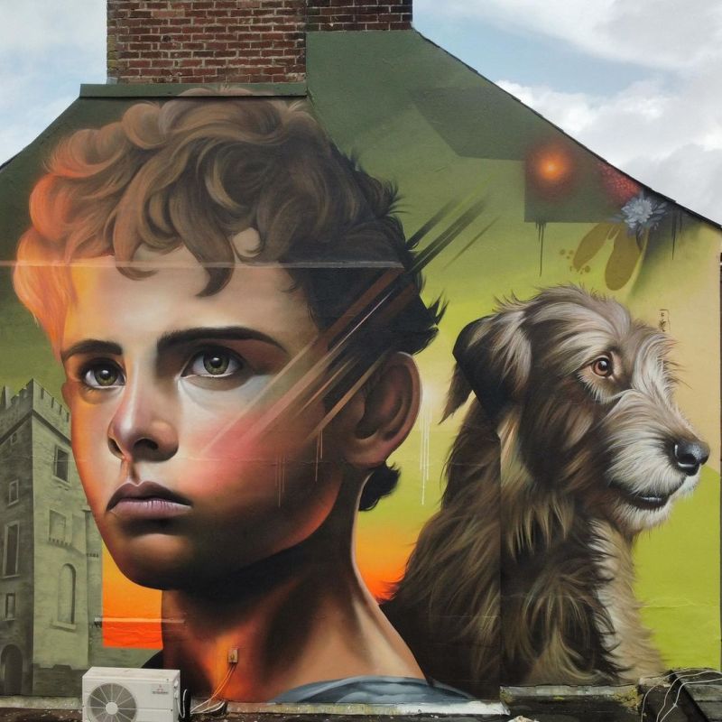 “The Hound of Ulster“ – Modern Mythology: Mural by Mister Copy in ...