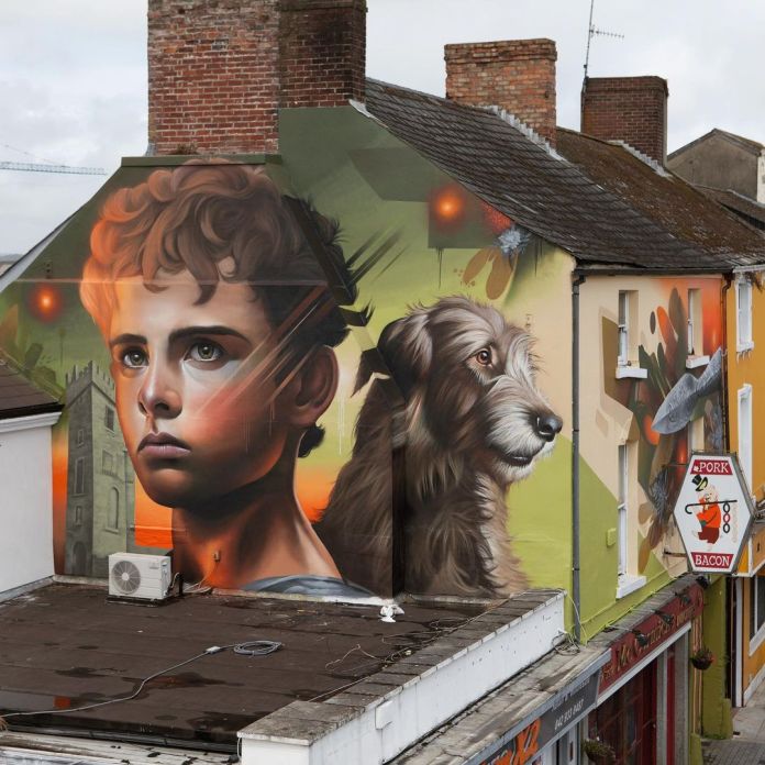 “The Hound of Ulster“ – Modern Mythology: Mural by Mister Copy in ...