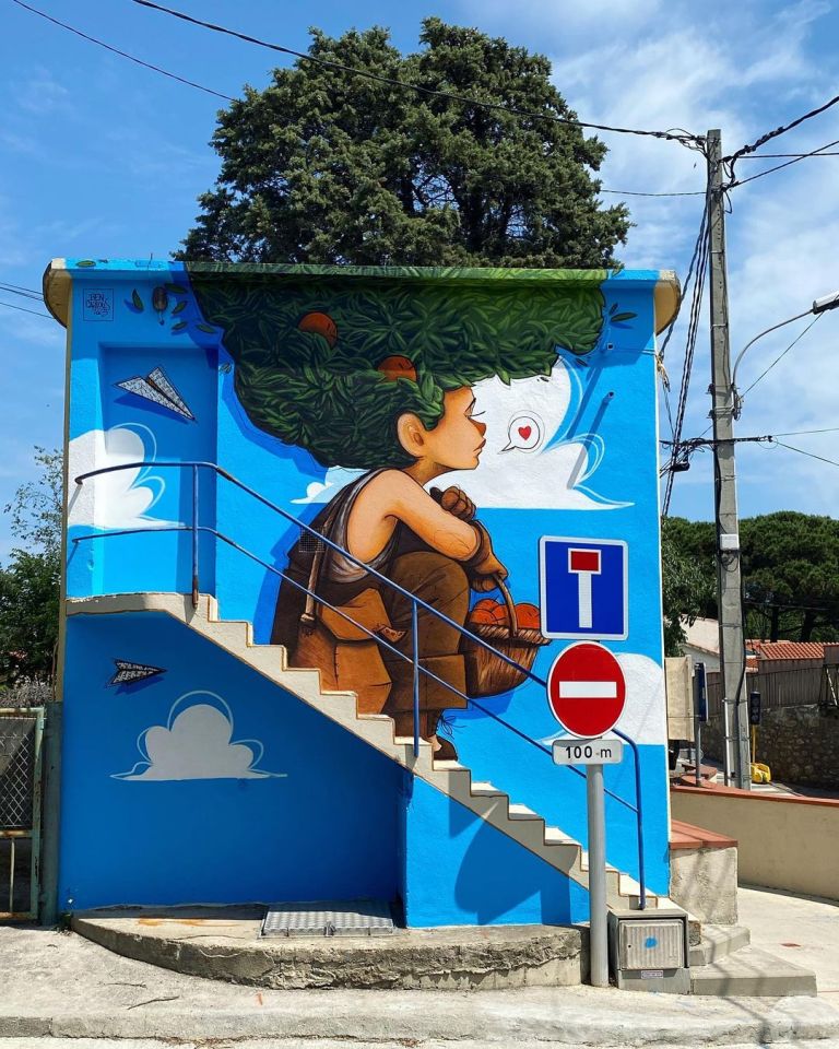 When Street Art meets Nature – Mural by Ben Caillous in Argelès-sur-Mer ...