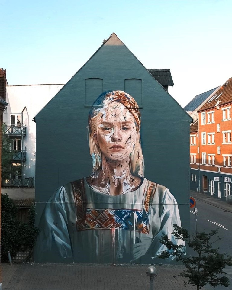 8 Photos of “Trine” by HOPARE in Aalborg, Denmark | STREET ART UTOPIA