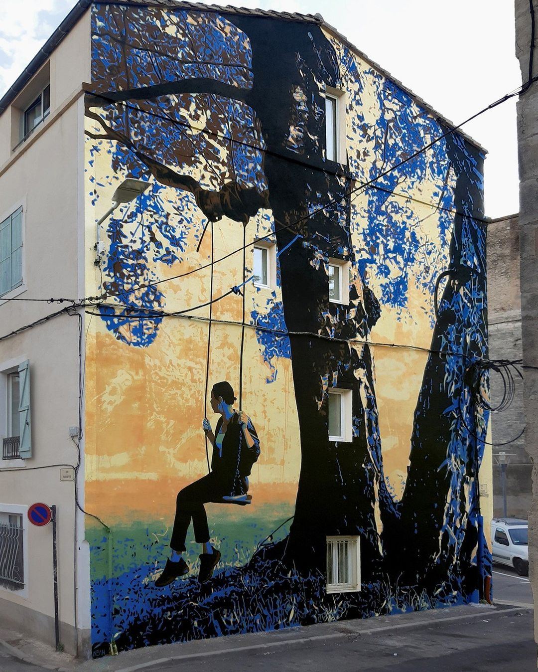 4 Photos of “The Beach” by NEAN in Nîmes, France | STREET ART UTOPIA