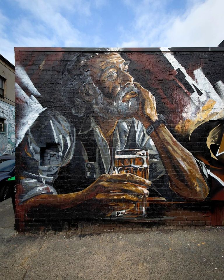 Mural of Patrick Coyle by LING in Melbourne, Australia | STREET ART UTOPIA