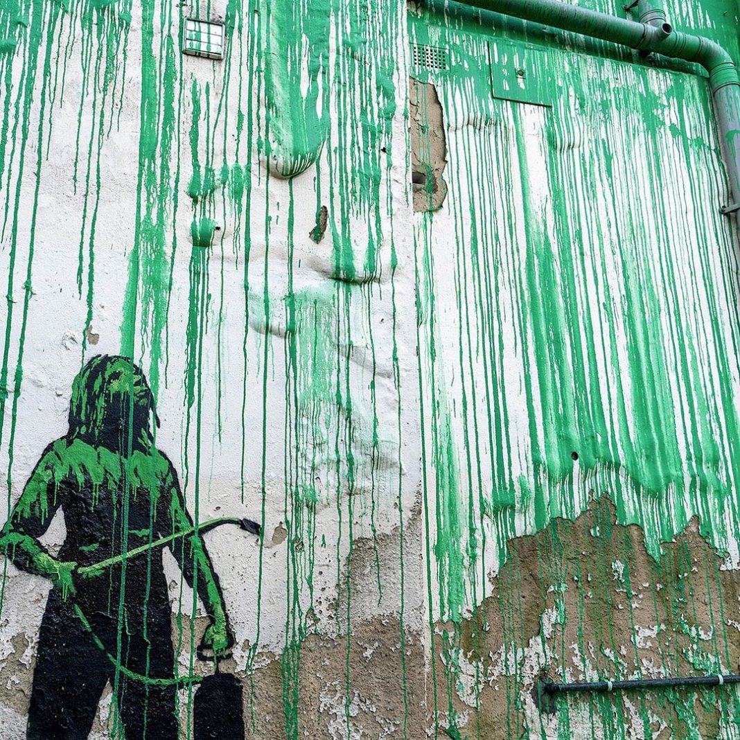 3 Photos of Street Art by Banksy at on Hornsey Road in North London, UK ...