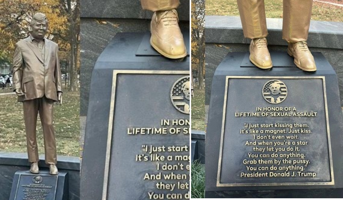 I Just Start Kissing Them": Satirical Trump Statue Ignites Debate ...