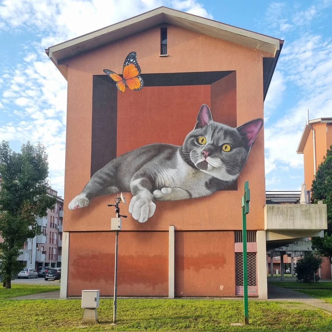 Cats On Walls (9 Photos) - STREET ART UTOPIA