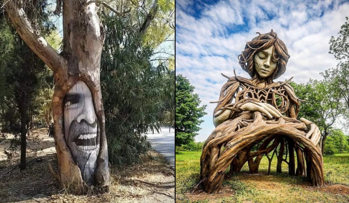 Time To Hug A Tree (8 Photos) - STREET ART UTOPIA